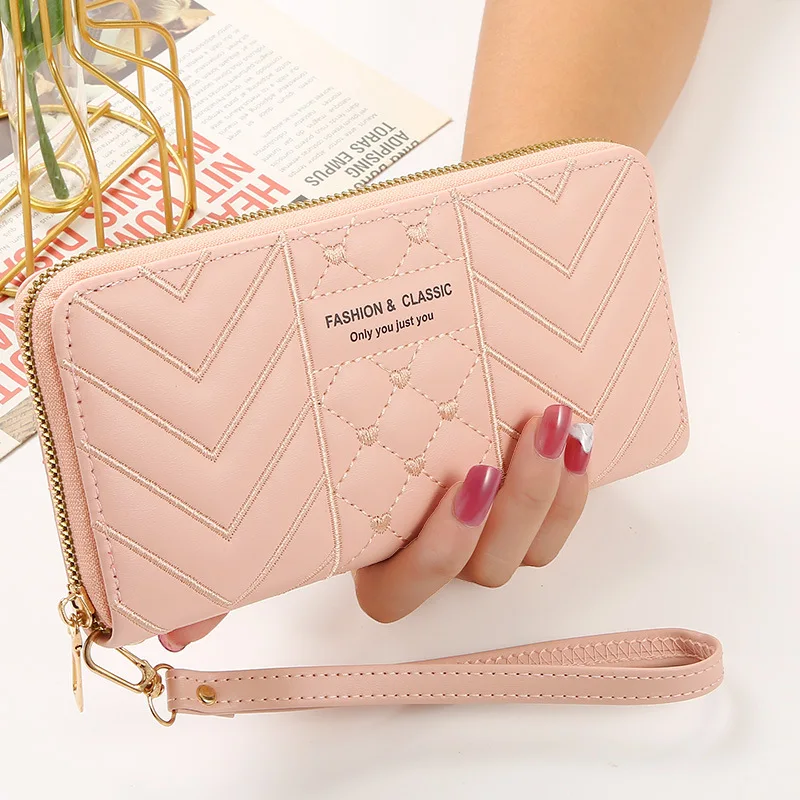 Fashion Simple Zipper Purses Long Section Clutch Pu Leather 2023 New ...