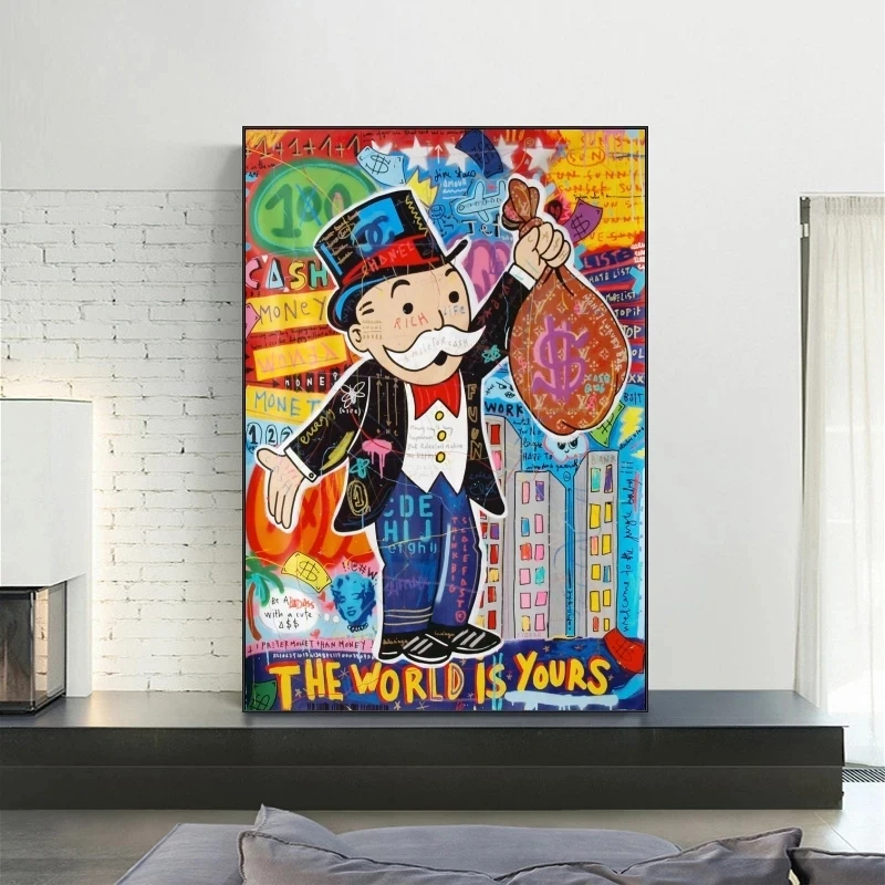 Home Décor Posters & Prints Home Décor Alec Monopoly Canvas Paintings ...
