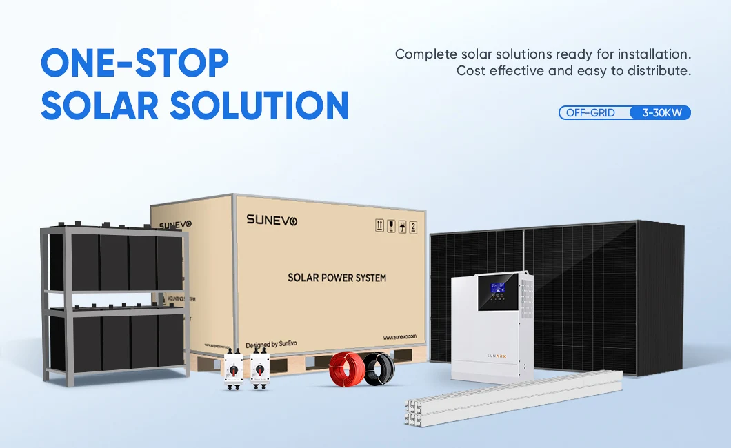 All in One Off Grid Solar Power System Kits 3kw 5kw 10kw 20kw 30kw Hybrid Solar Energy Storage ...
