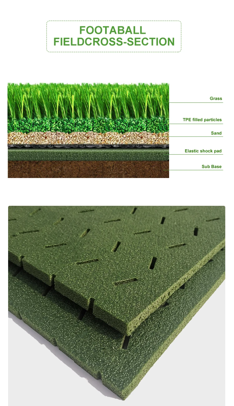 Eco-friendly 10mm Thick Artificial Grass under Pad Foam Shock Pad