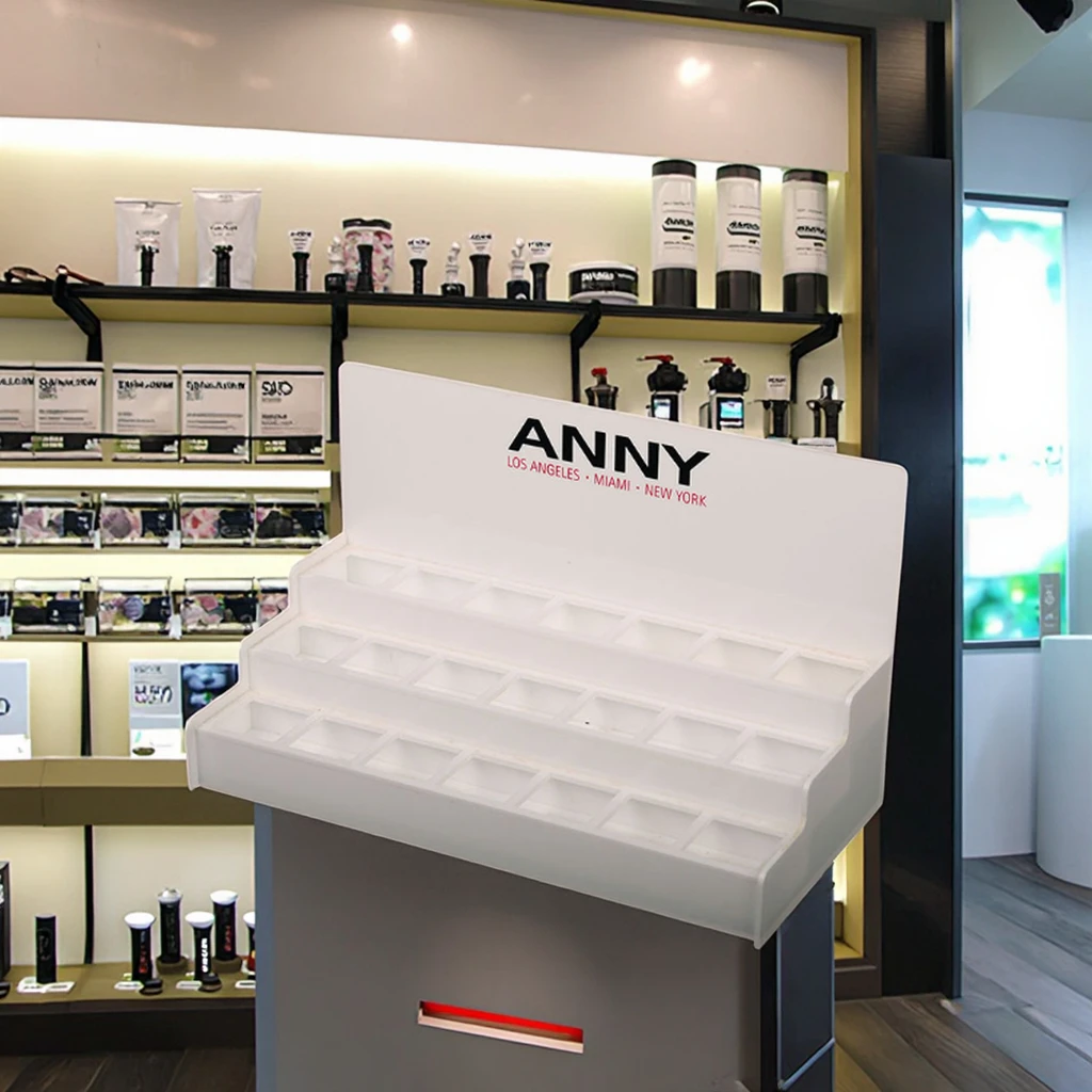 Custom Skincare Display Clear Acrylic Makeup Display Counter Top ...