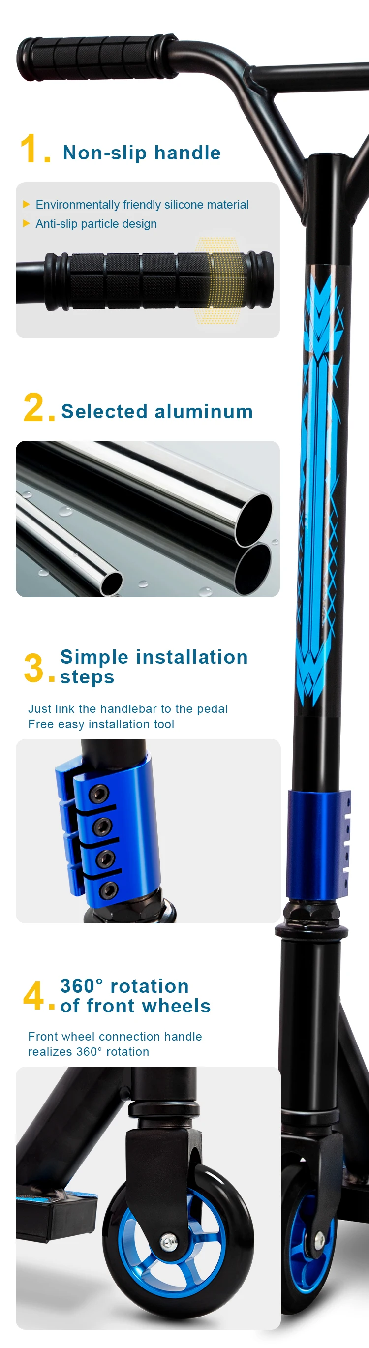 Custom Color 2 Wheel Stunt Scooter Kick Scooters Stunt Pro Cheap ...