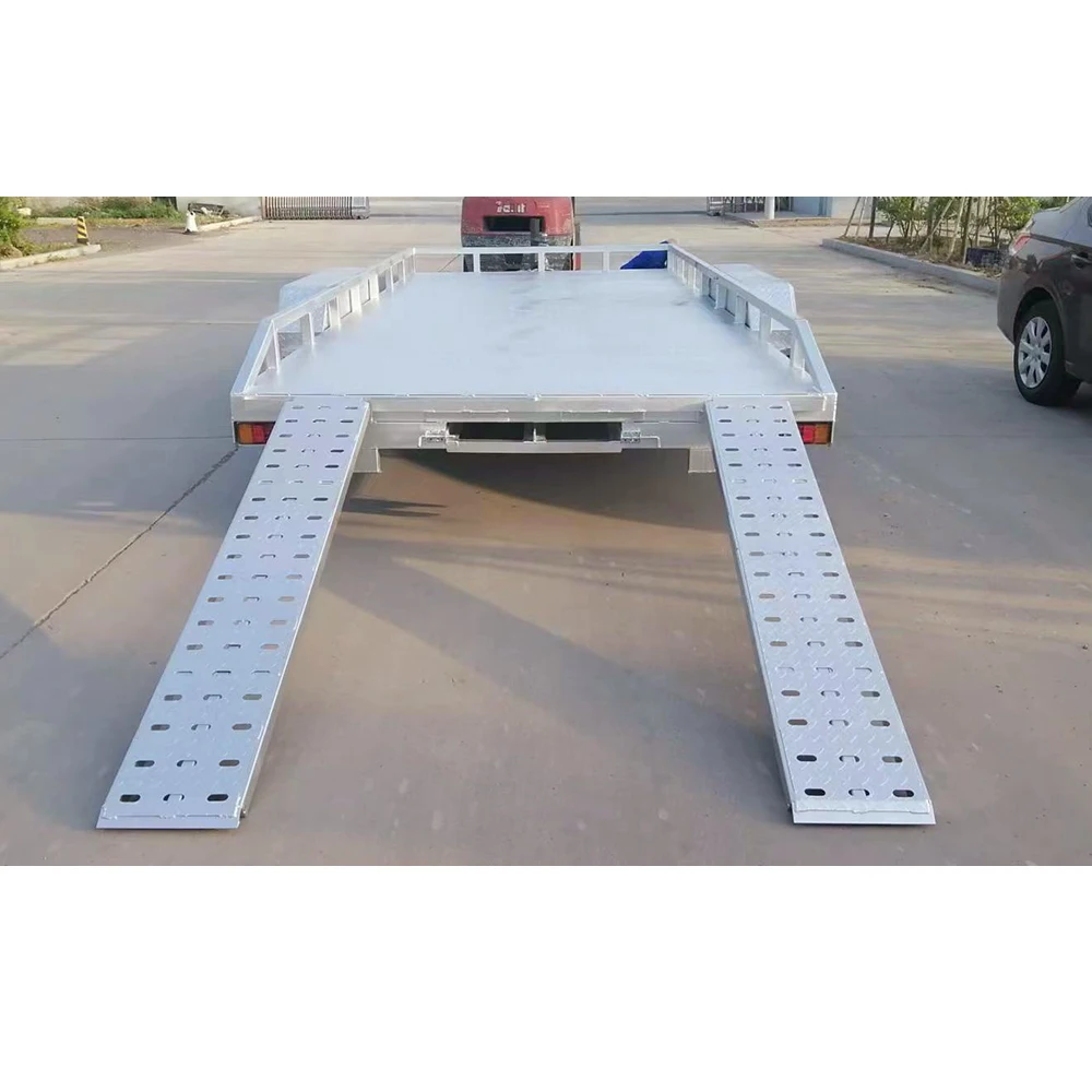 3t Galvanized Car Trailer Excavator Transport Trailer With Tandem Axles ...