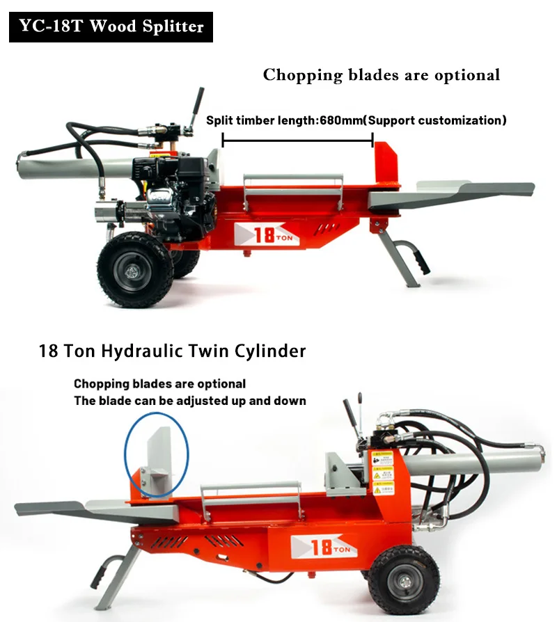 28 Ton Hydraulic Log Splitter - Efficient Wood Cutting