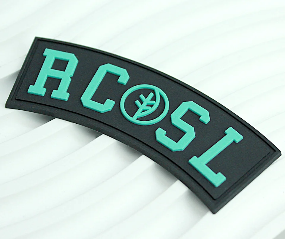 Custom Private LOGO Embossed Rubber Patch Sewing on Clothing Circle ...