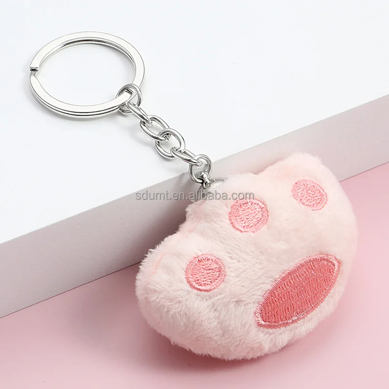 Cute Cartoon Animal Plush Toy Keychain Backpack Key Chain Cat Frog ...