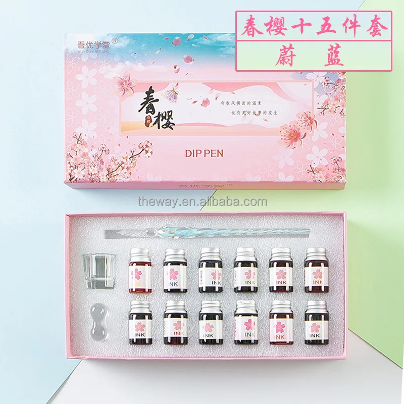 Glass Dip Pen Ink Set - Perfect for Calligraphy Beginners