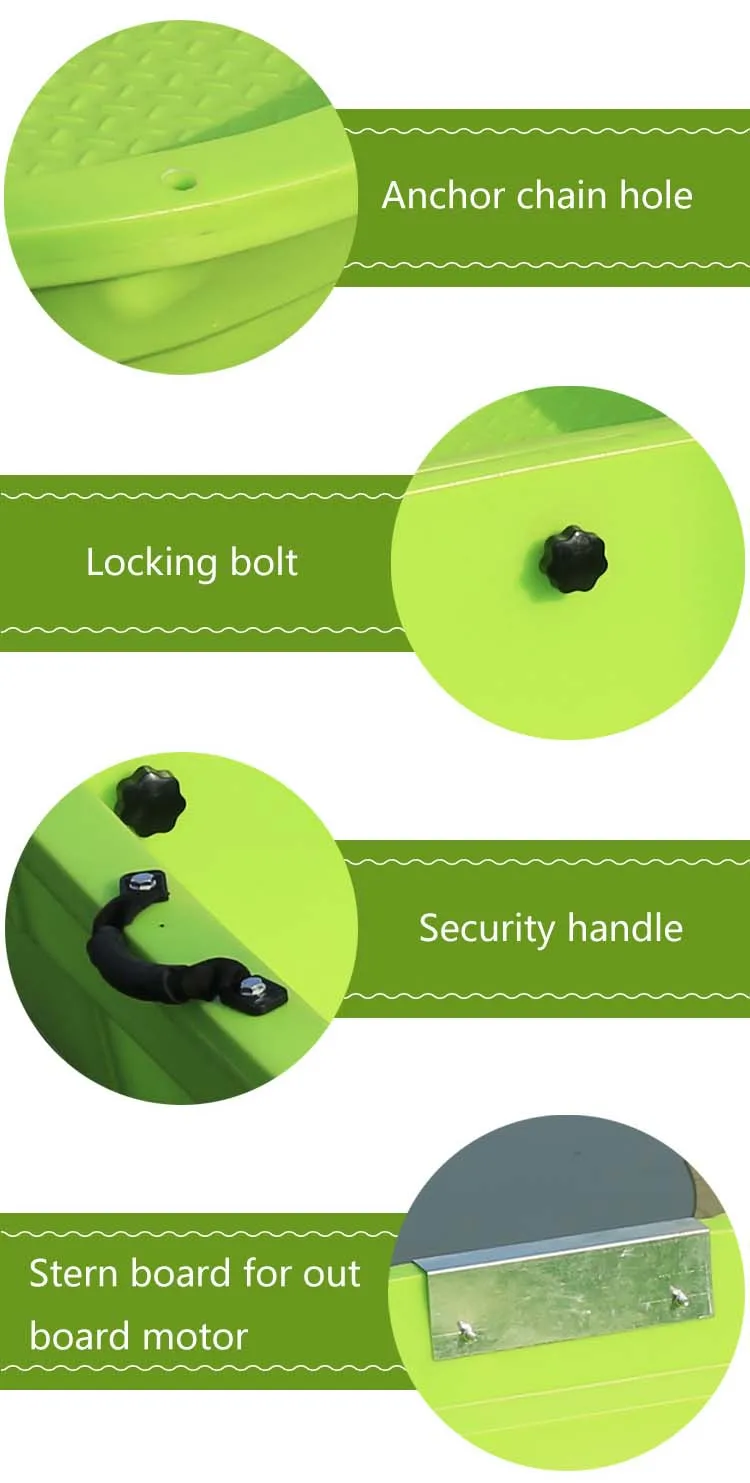 2.2M Double Hull Portable Lightweight Plastic Boat