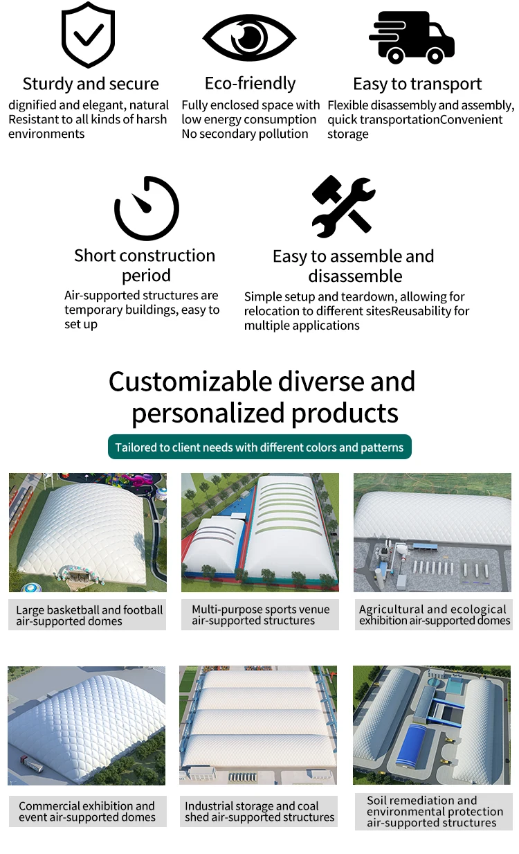 Durable Outdoor Inflatable Air Dome Tent - 100x200 Storage Building