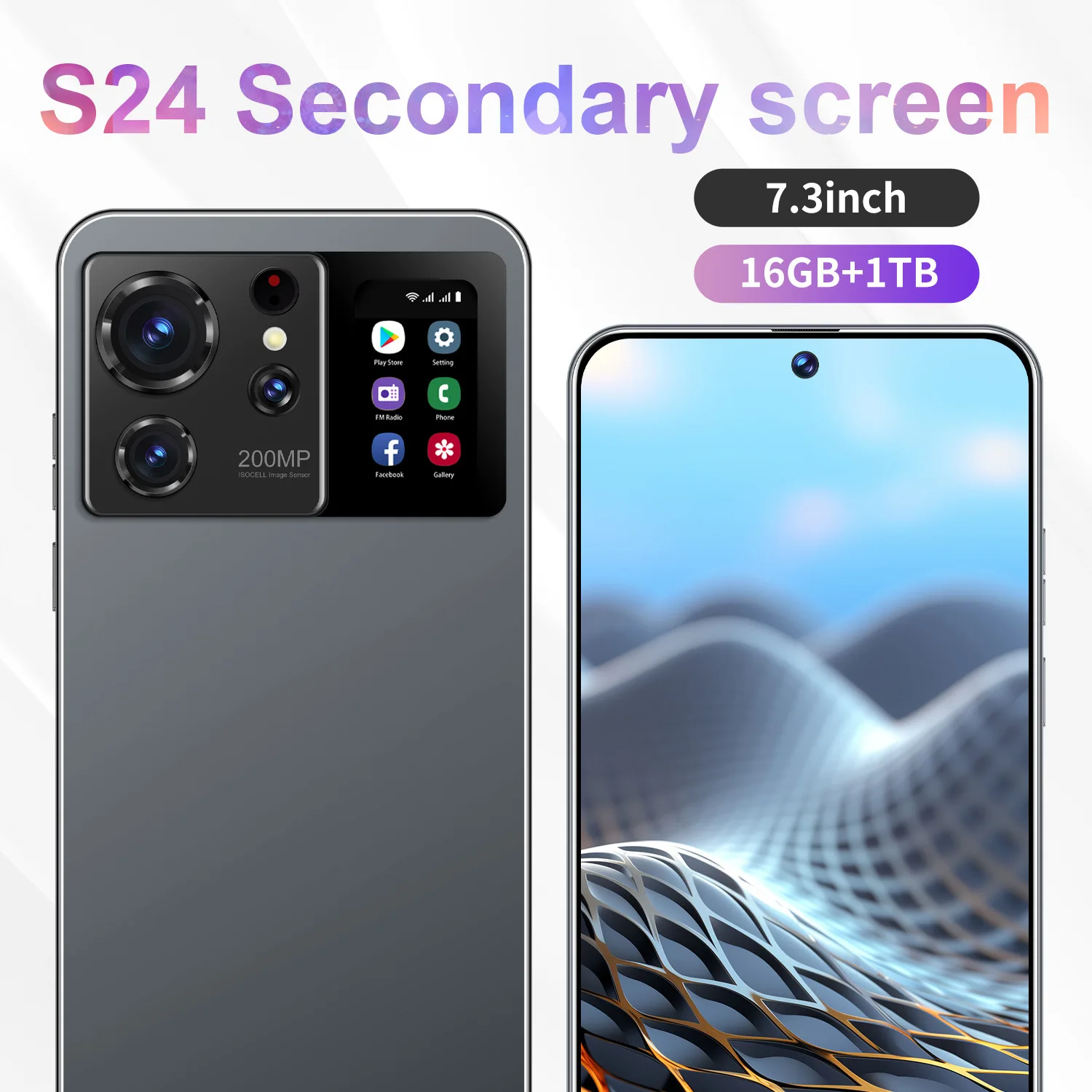 S24 Ultra Smartphones with Innovative 16 512G Android Secondary Screen ...