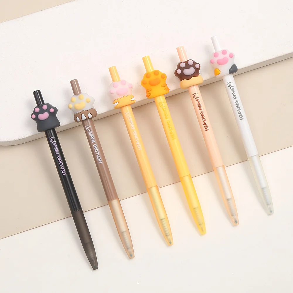 Cute Cartoon Neutral Pen Creative Cat Claw Student Signature Pen Black ...