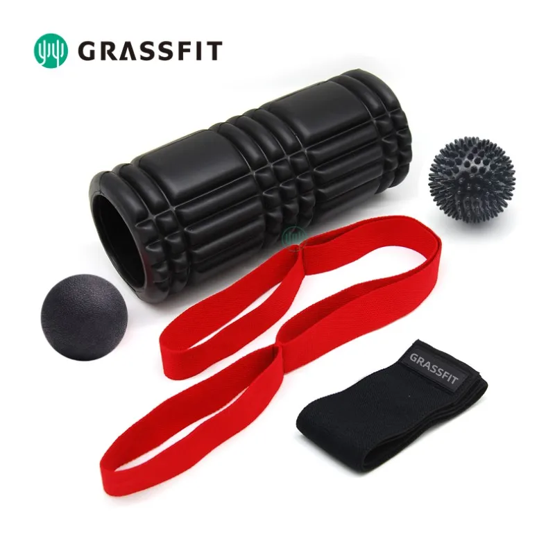 Muscle Yoga Roller Black Foam Roller Set Myofascial Release Tool ...