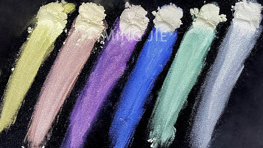 Rainbow Color Natural Pearl Pigment Set Interference Mica Powder ...