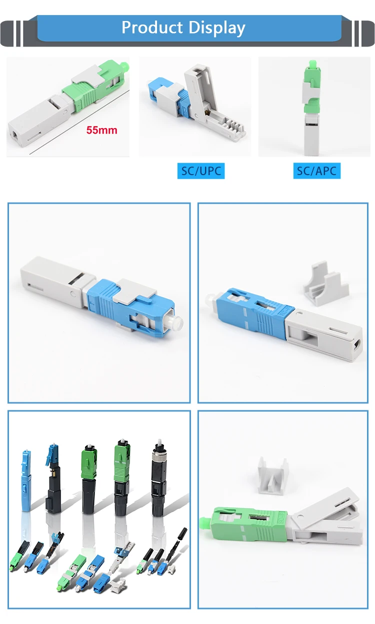 Mechanical Fiber Optic Fast Connector Ftth Socket Quick Adapter Sc Apc ...