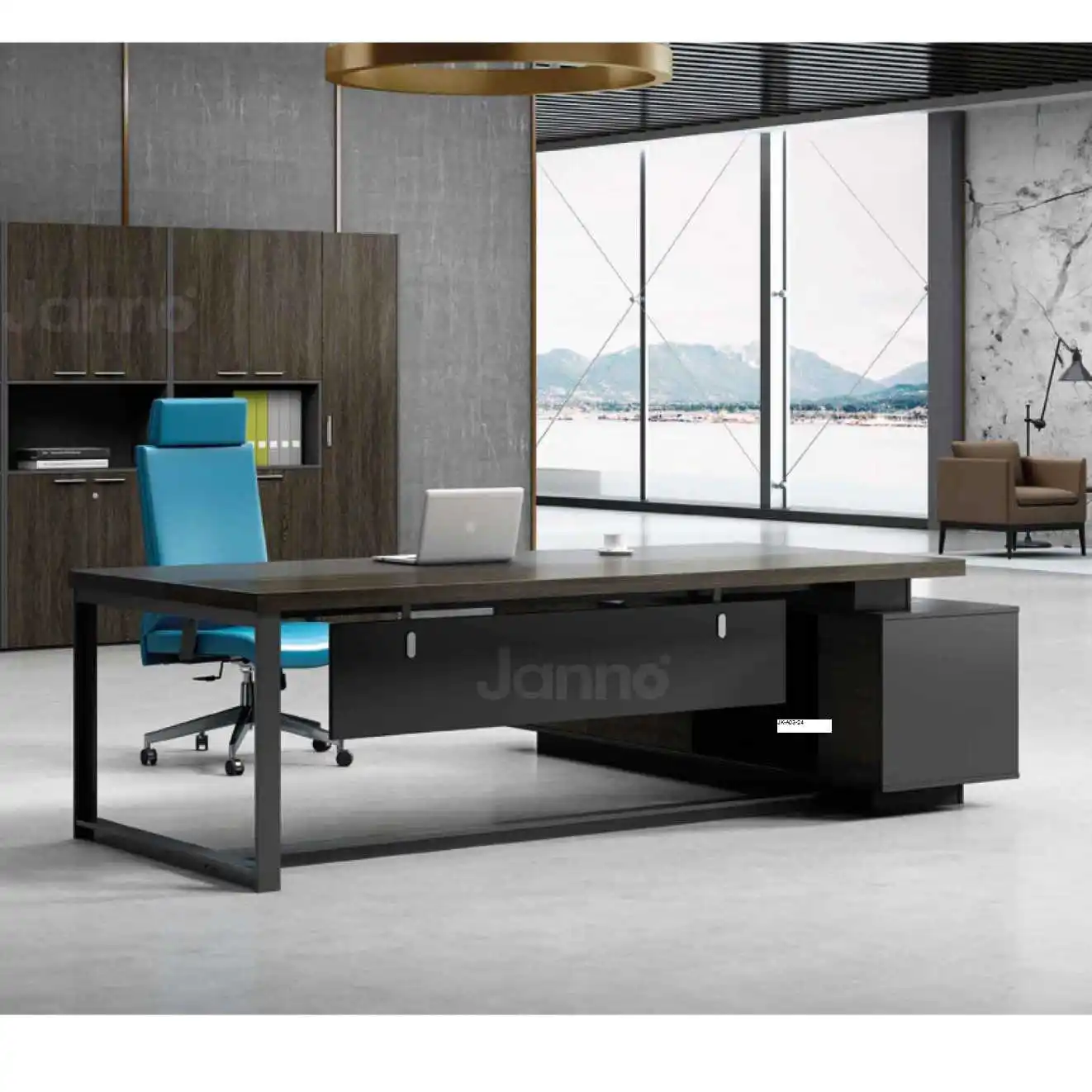 Modern Office Furniture L Shaped Mdf Melamine Wooden Manager Executive ...