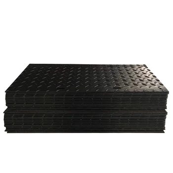 Heavy Duty 4x8 Plastic Uhmwpe Hdpe Temporary Construct Excavator Road Mats Swamp Ground Floor ...