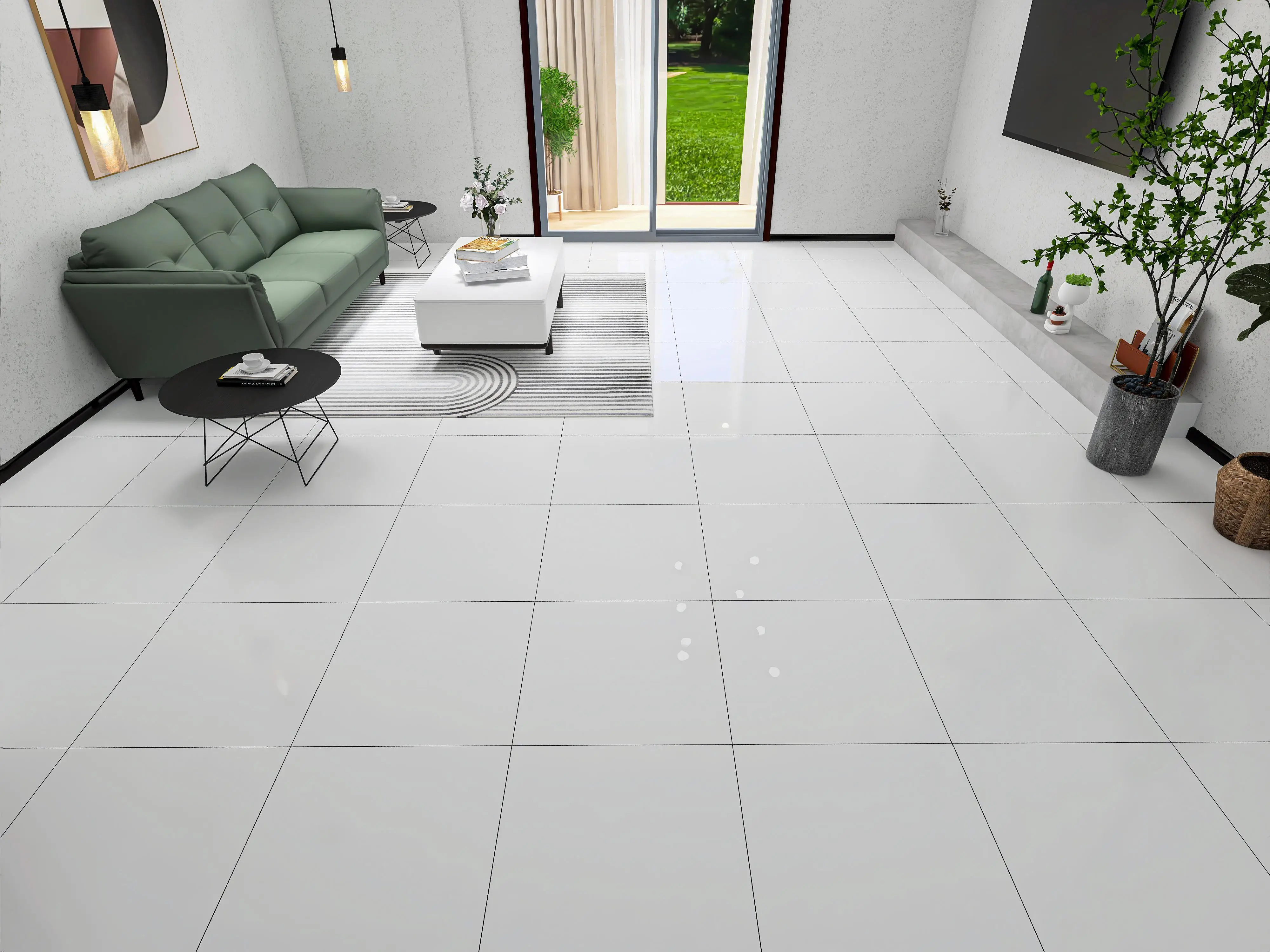 Italian 60x60 Super White Marble Full Glazed Glossy Polished Floor Wall ...