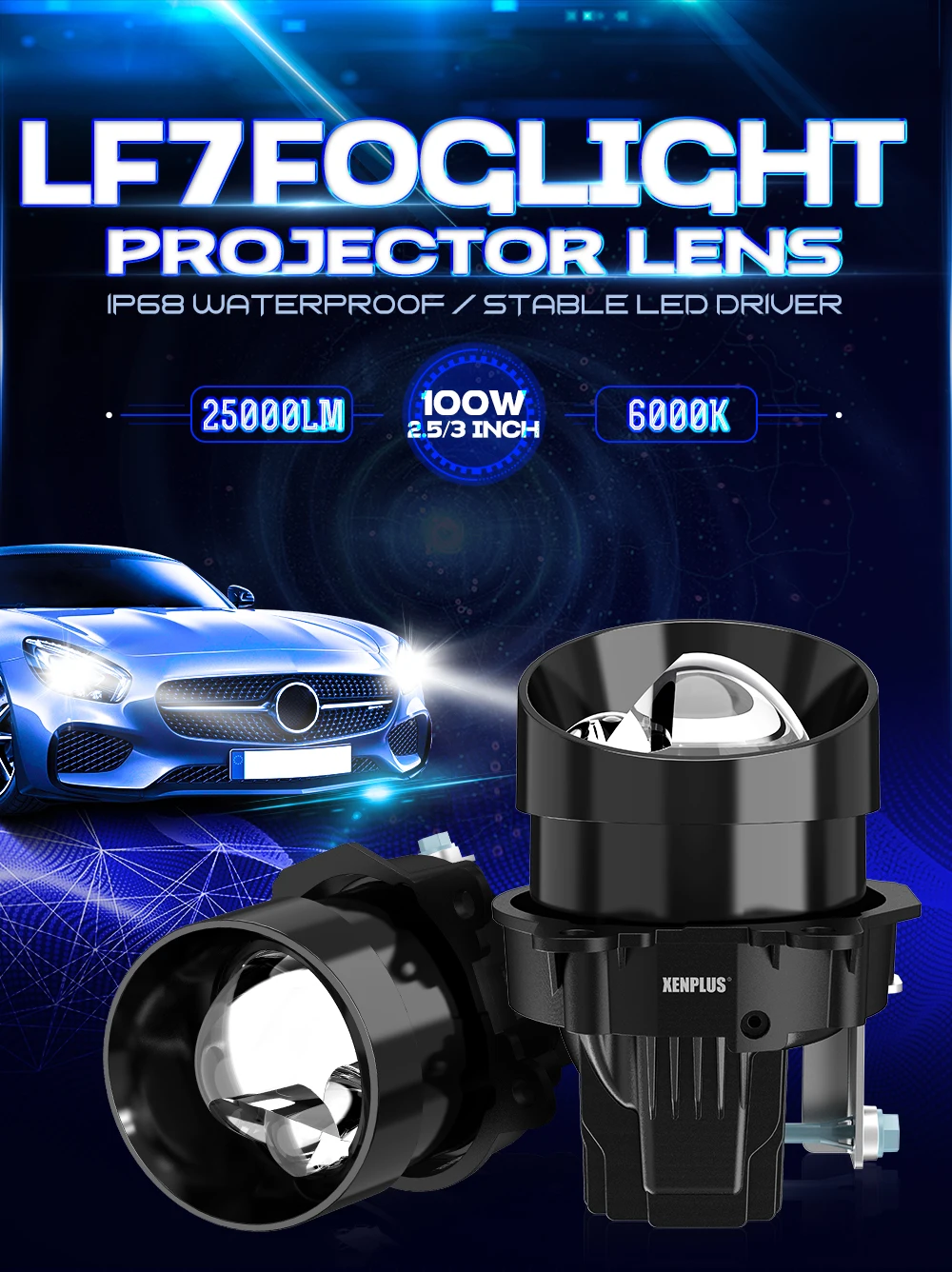 XENPLUS 100W Fog Lights - High-Performance & Universal Fit