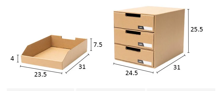 Custom Paper Desktop Storage Box Drawer Type Desk Creative Diy Desktop ...