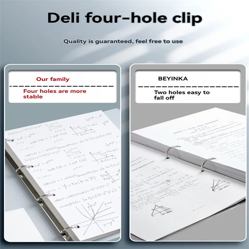 Deli Pe110-t 4 Hole Binder Folder 3 Pack White Punch Punch A4 Punch ...