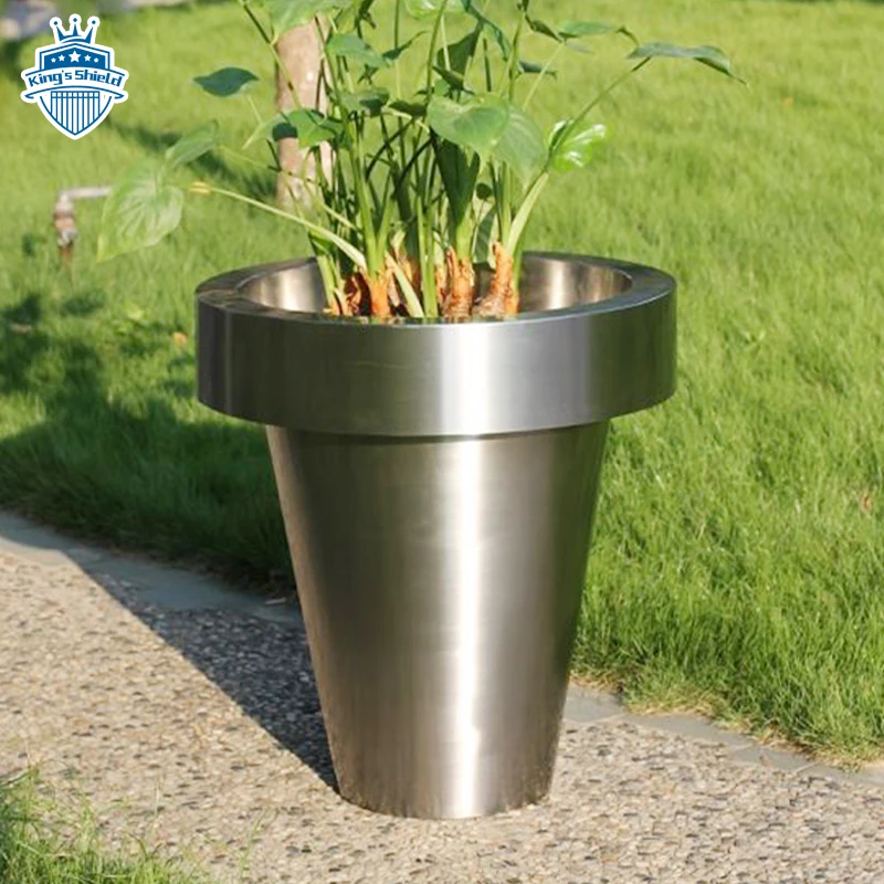 Modern Outdoor Garden Planter Box Assembly Metal Planter Pot Flower Pots Planters Home ...