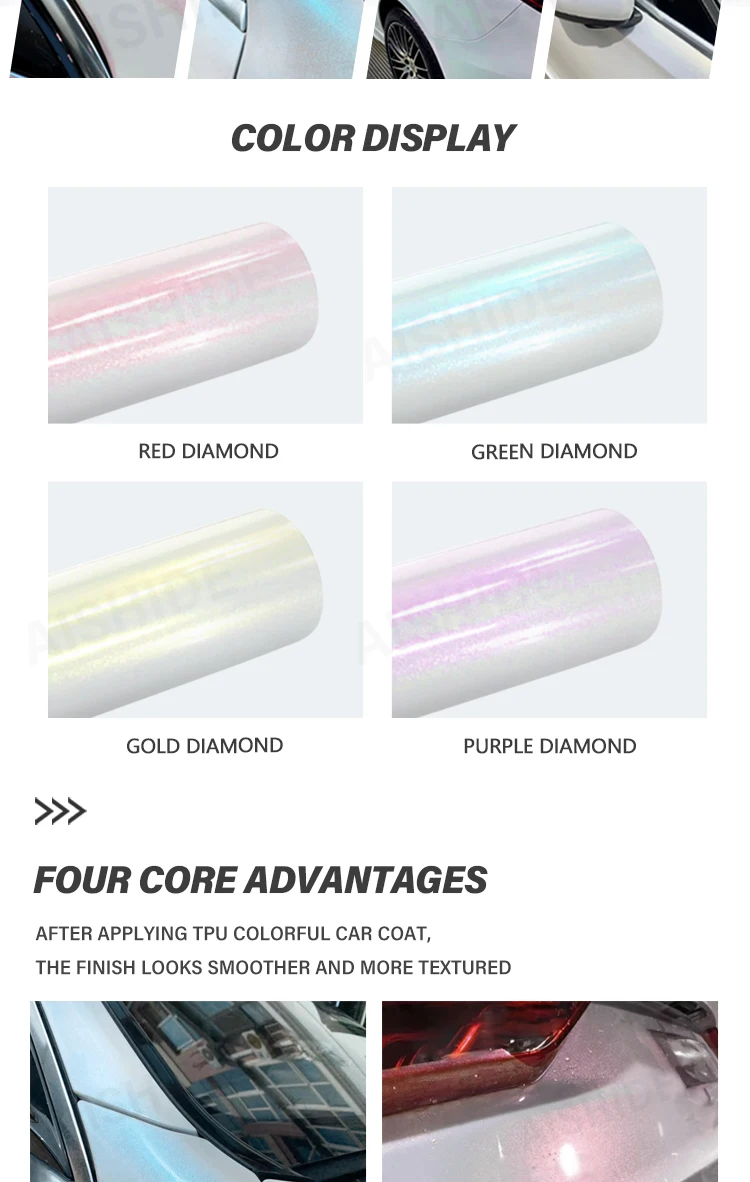 ASD TPU Transparent Colorful Diamond Glitter Red Scratch-Resistant 1.52 ...