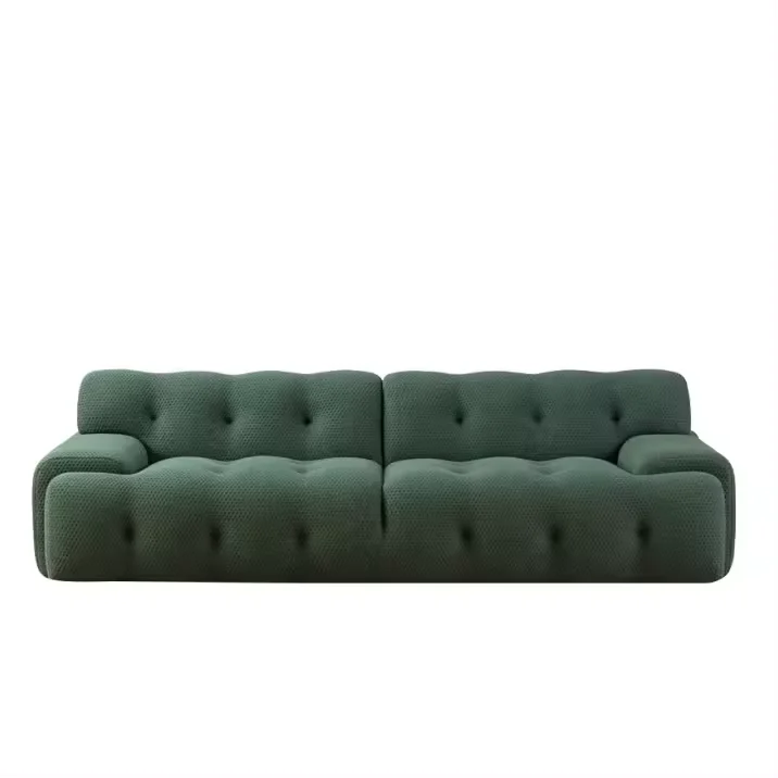 White Rochebobois Sherpa Sofa Simple Design Wide Seat Low Back Blogger ...