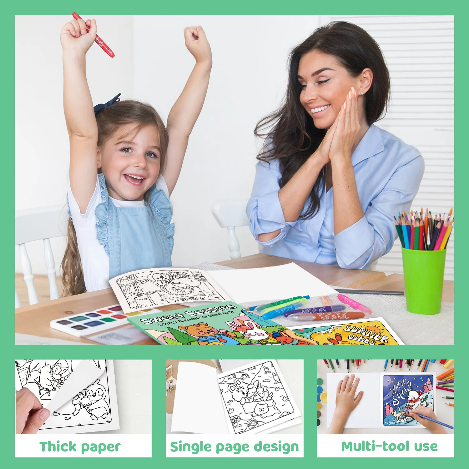 Custom Coloring Books for Kids Children Perfect Bound Soft Cover Kawaii ...