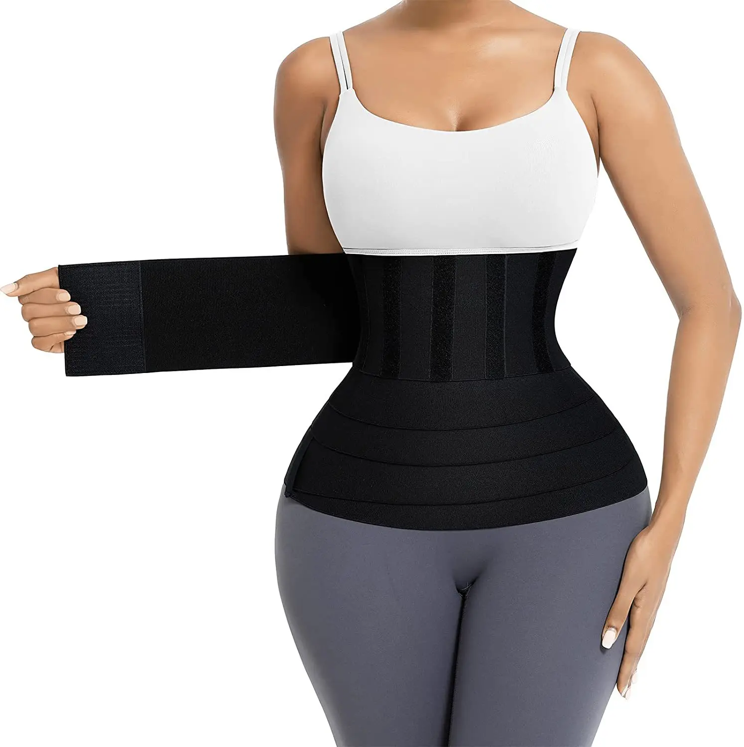 Waist Trainer For Women Wrap Waist Trimmer Belt Slimming Body Shaper ...