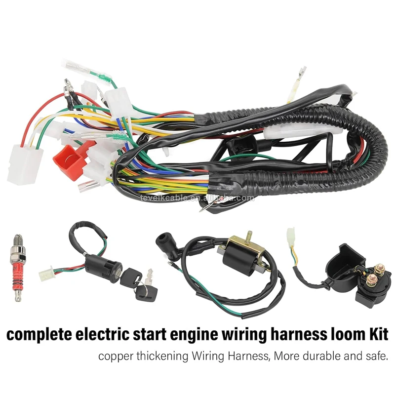 Custom Motorcycle Complete Wiring Harnesses Assembly Wire Harness ...