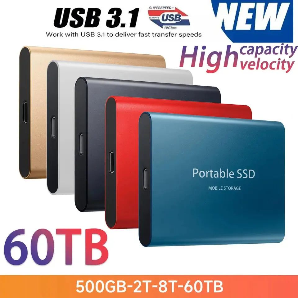 Mobile Ssd Hard Disk 1tb 2tb 4tb 6tb 8tb 10tb 12tb 14tb 16tb External Portable Hardisk Solid ...
