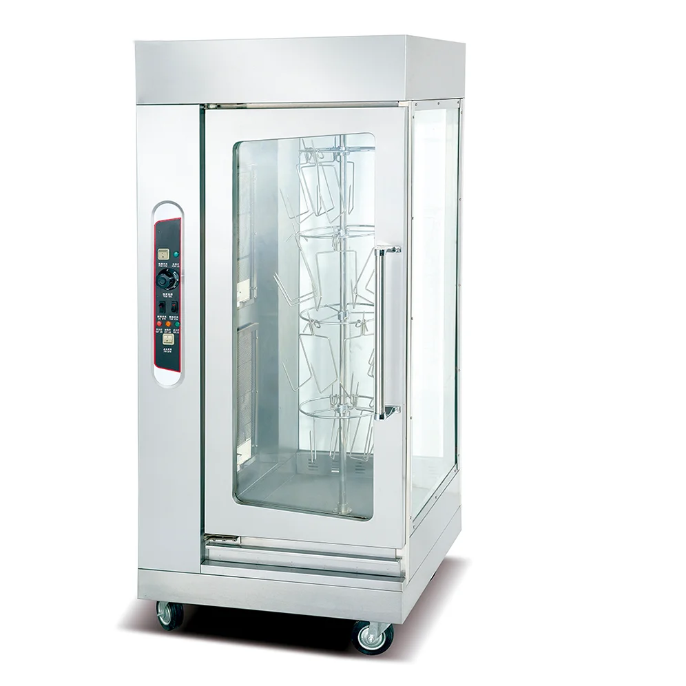 Stainless Steel Gas Commercial Vertical Rotating Rotisseries Chicken ...