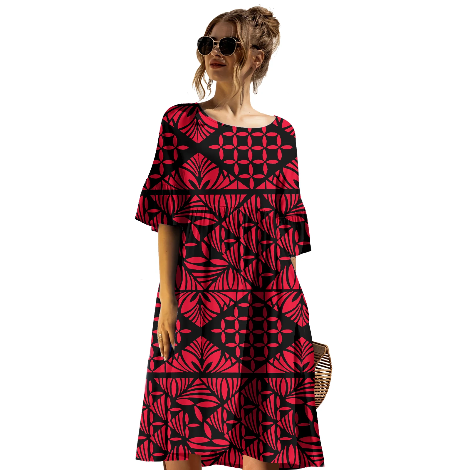 Polynesian Tribal Clothing Samoan Tongan Style Tapa Print Design Custom ...