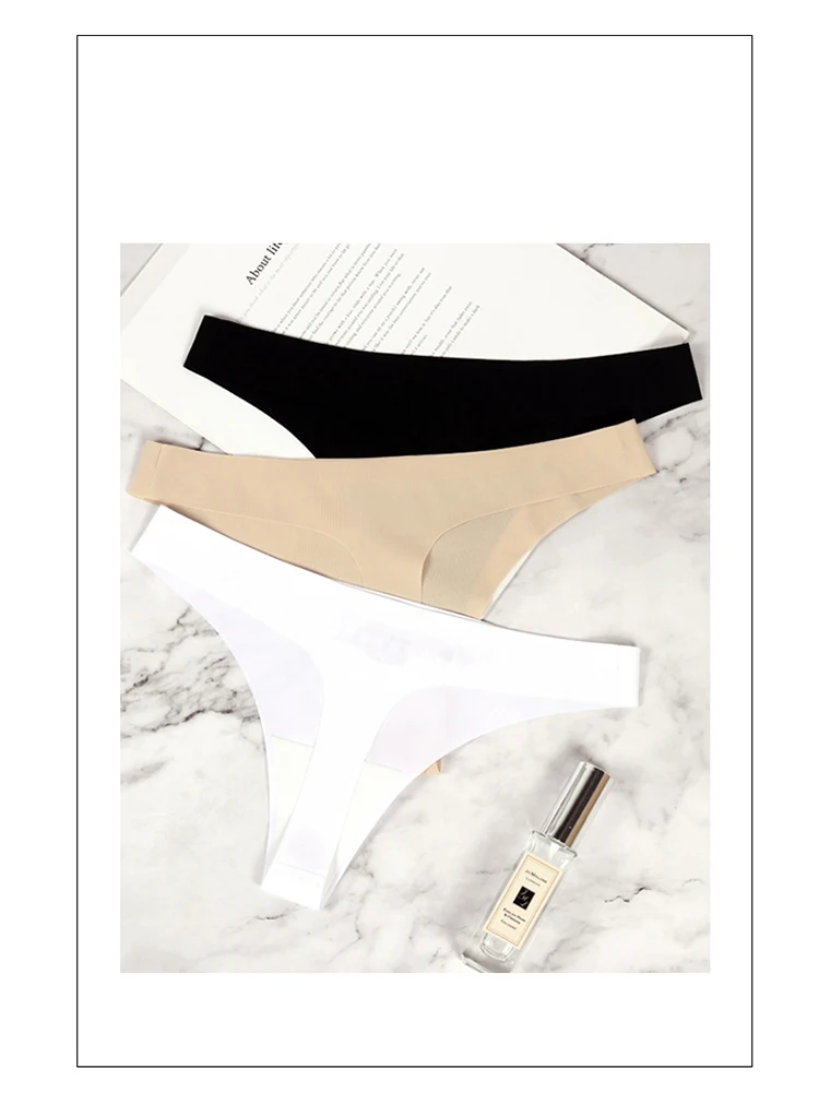 Shop High Quality Seamless T Back Bikini Panty Ice Silk