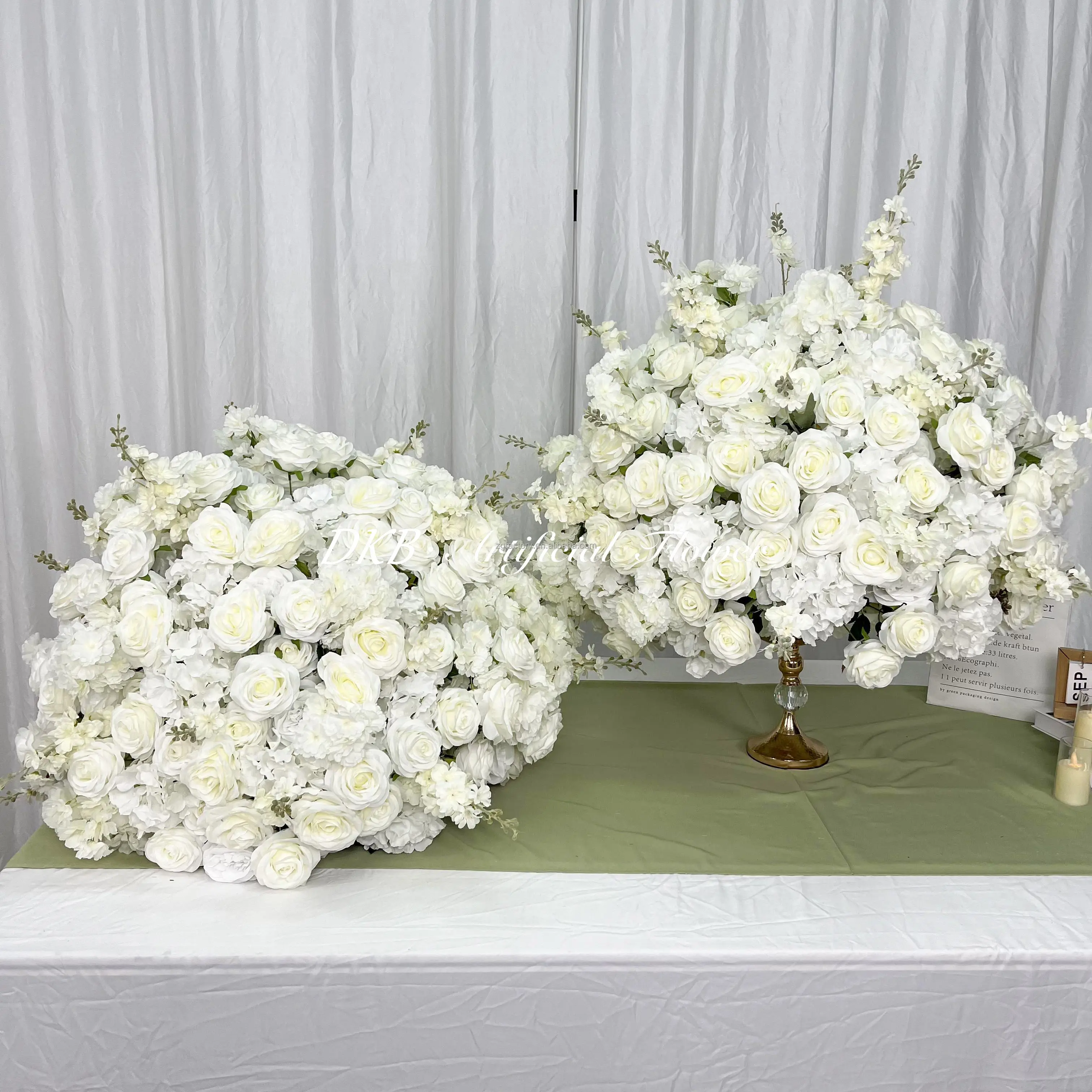 Luxury Wedding Centerpieces Large 80cm White Artificial Rose Flower ...