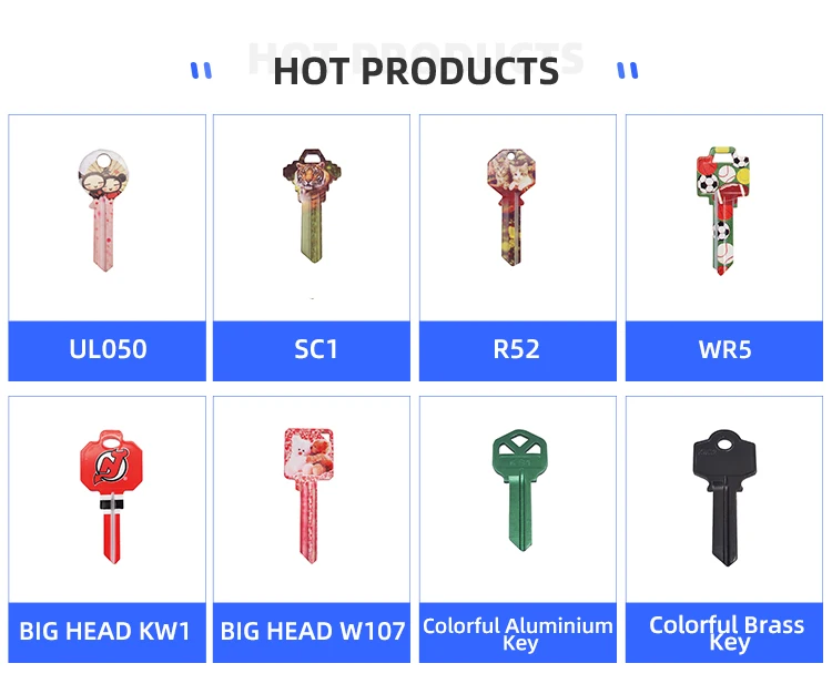 Wholesale Customize Color Ultra Light Door Key Blank