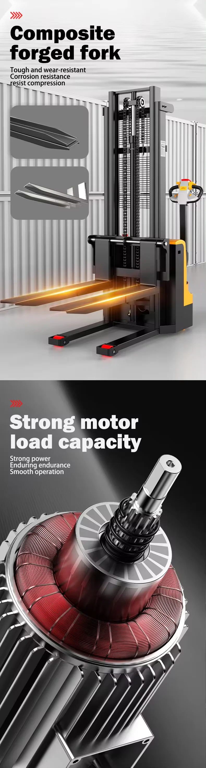 Small Electric Stacker All-electric Stacker China Full Electric Pallet ...