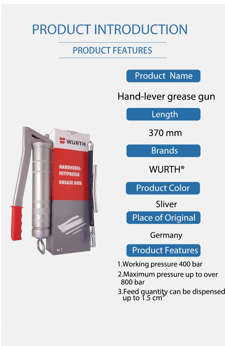 In Stock: WURTH Universal Manual Grease Gun From Germany, with a ...