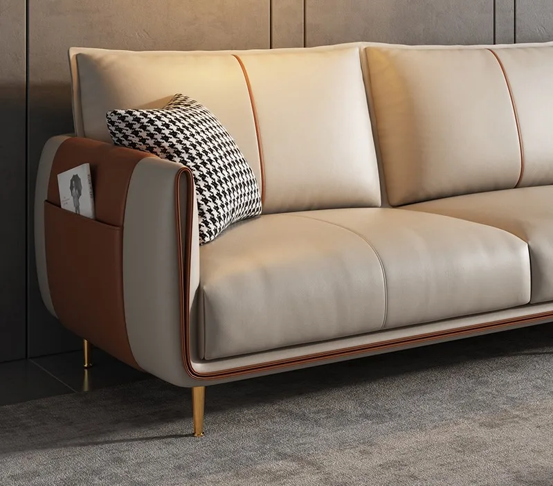 Modern Leather Sofa Set for Living Room | Customizable, Multi ...