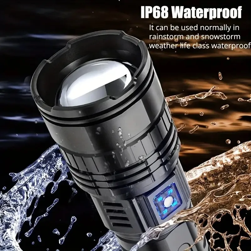 White Lazer Power 20000LM Tactical Spotlight Flashlight - Rechargeable ...