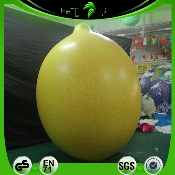 Big Size Inflatable Fruits Model Custom 3D Lemon for Advertising