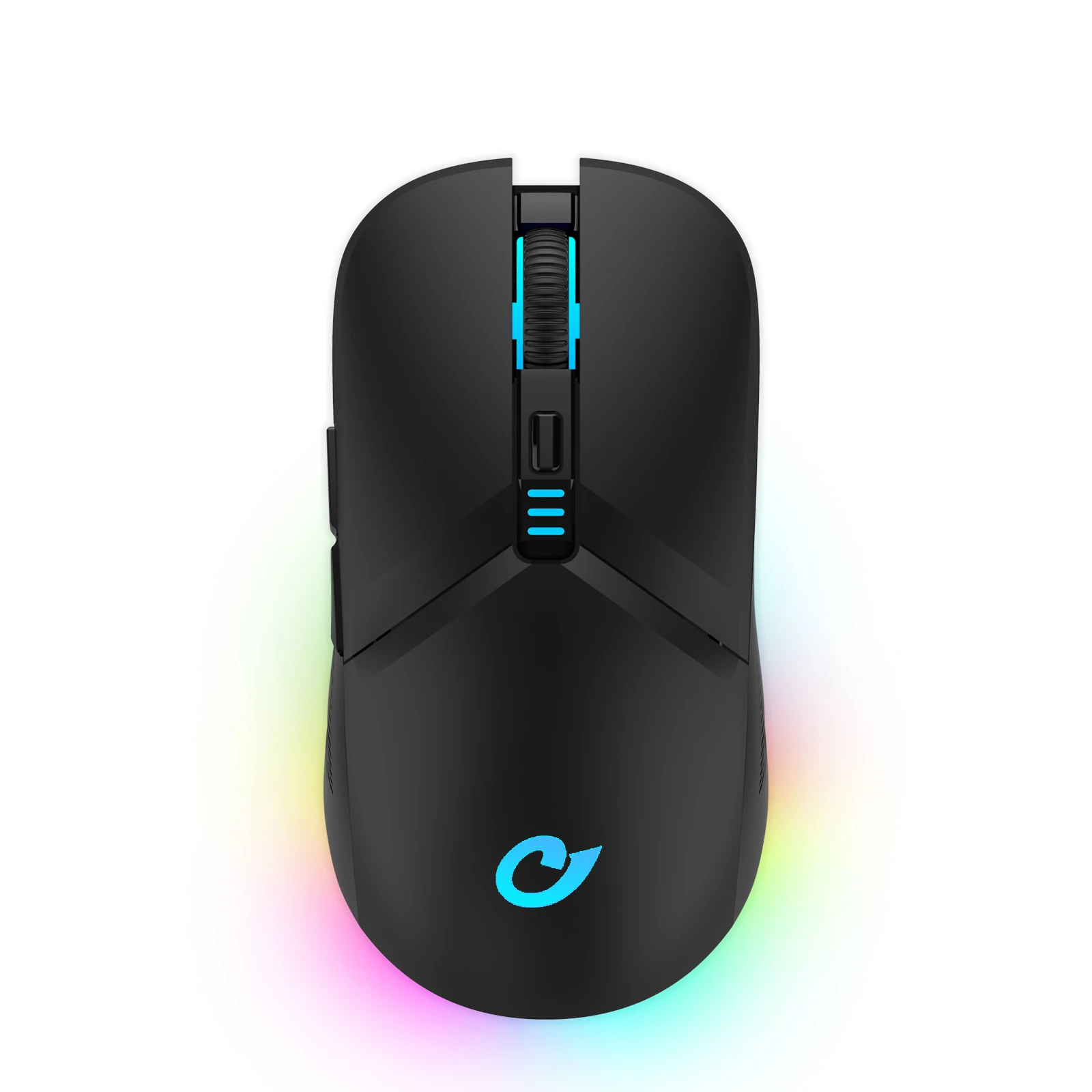 6 Buttons Wireless Gaming Mouse with Full RGB LED Lighting Triple Mode ...