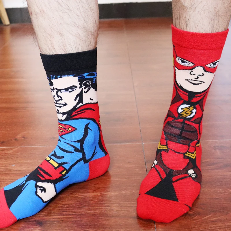 Fashion Comics Cotton Calcetines Custom Tube Crew Design Anime Cartoon ...