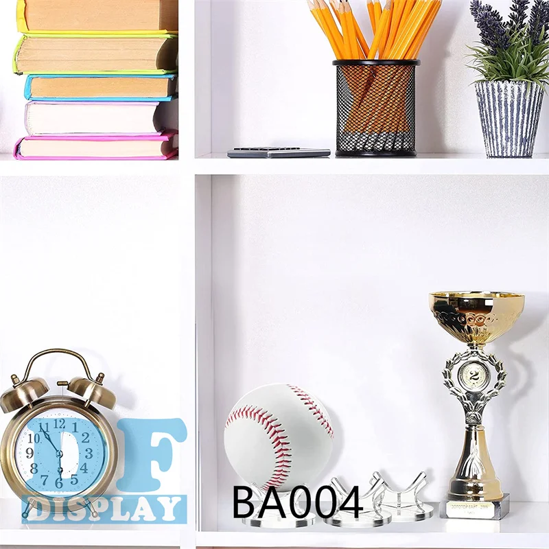 Ba005 3 Pieces Acrylic Ball Stand Sports Ball Display Stand Baseball ...