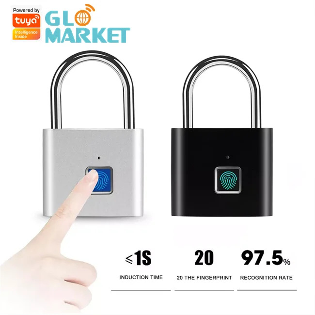 Tuya Smart Fingerprint Padlock Zinc Alloy Smart Biometric Thumbprint ...