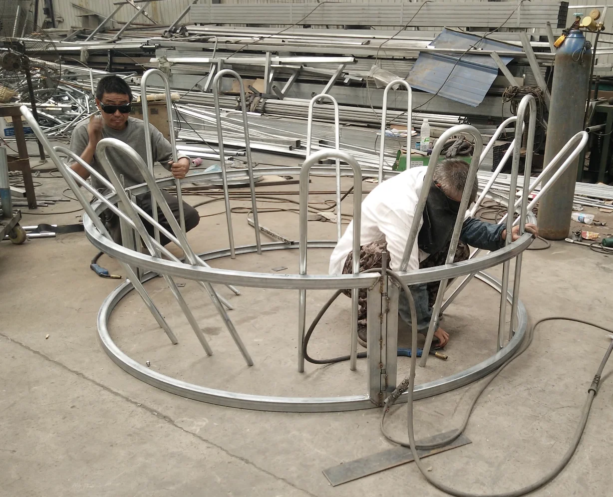 Custom Cattle Hay Round Bale Feeder Cattle Hay Feeder - Buy Steel Bale ...