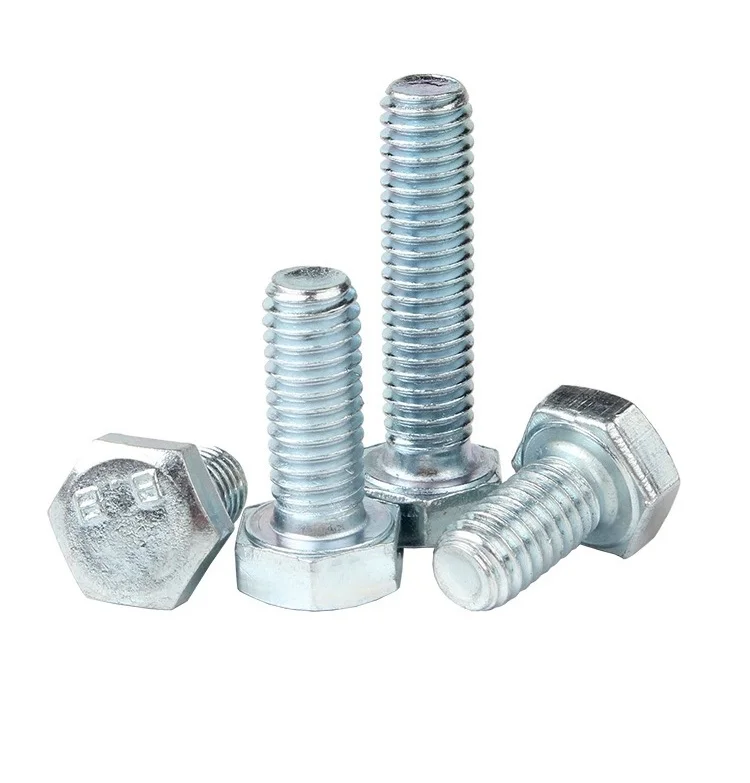 M8*50 Carbon Steel Fasteners 8.8 Grade DIN933 Hex Bolts thin thread ...