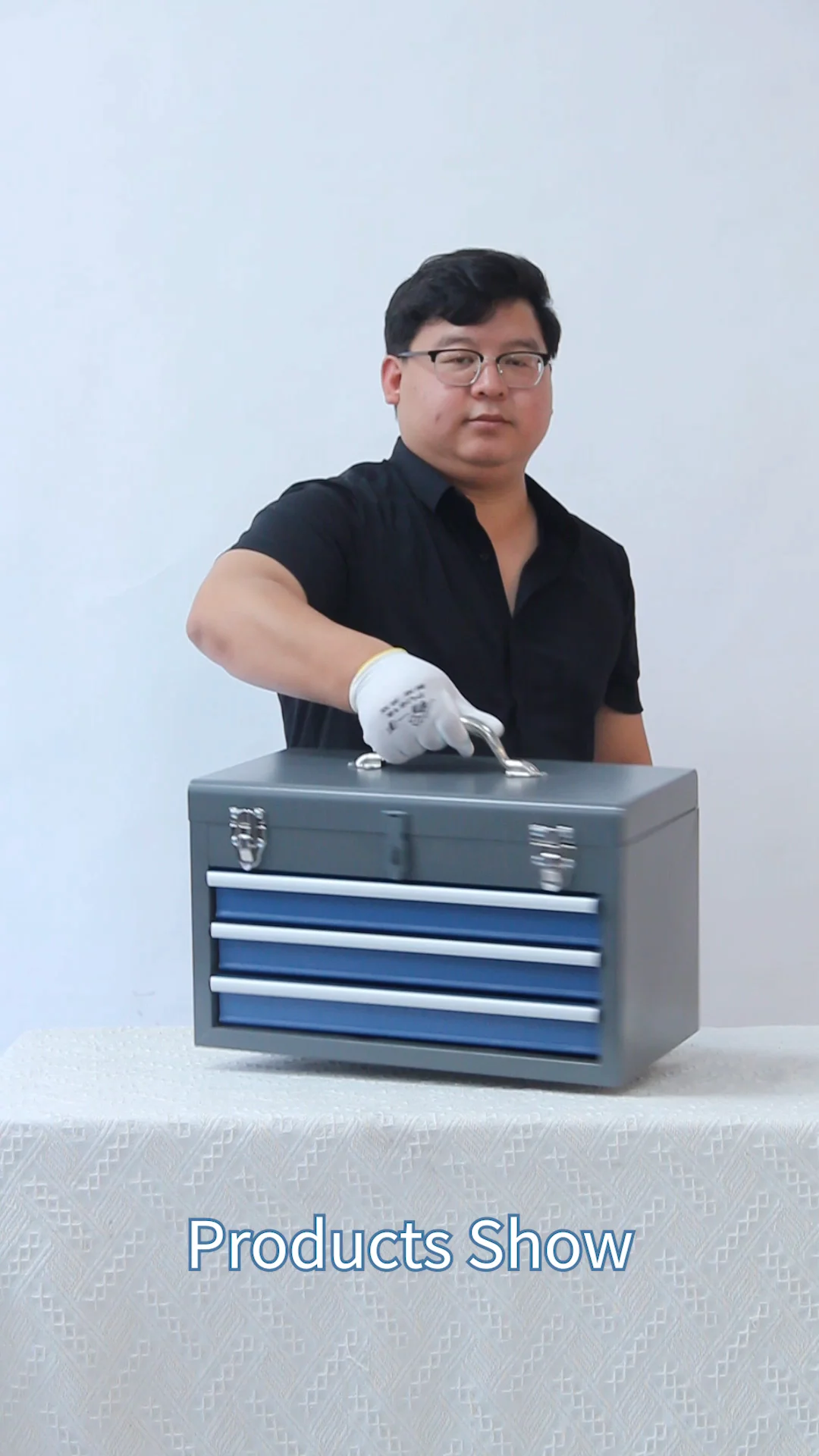 3-drawer Portable Locking Portable Tool Storage With Ball Bearing Slide ...