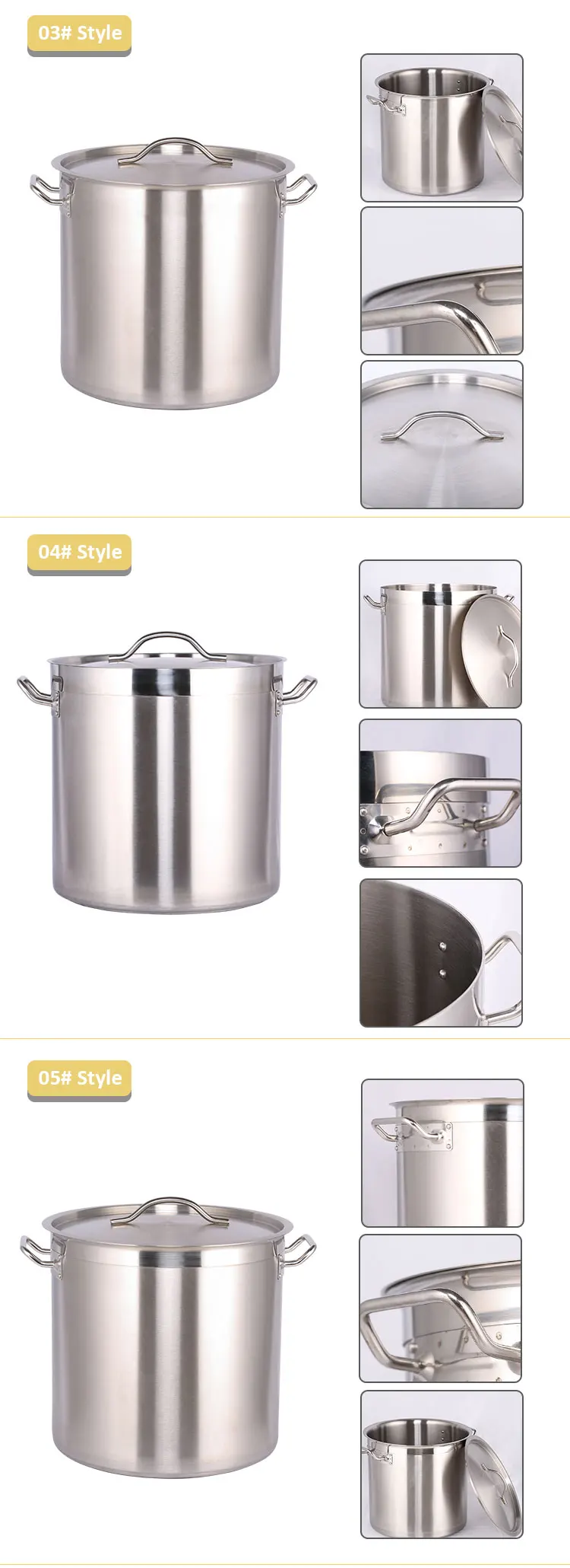 Heavybao Stainless Steel Large Commercial Cooking Pots for Restaurants ...