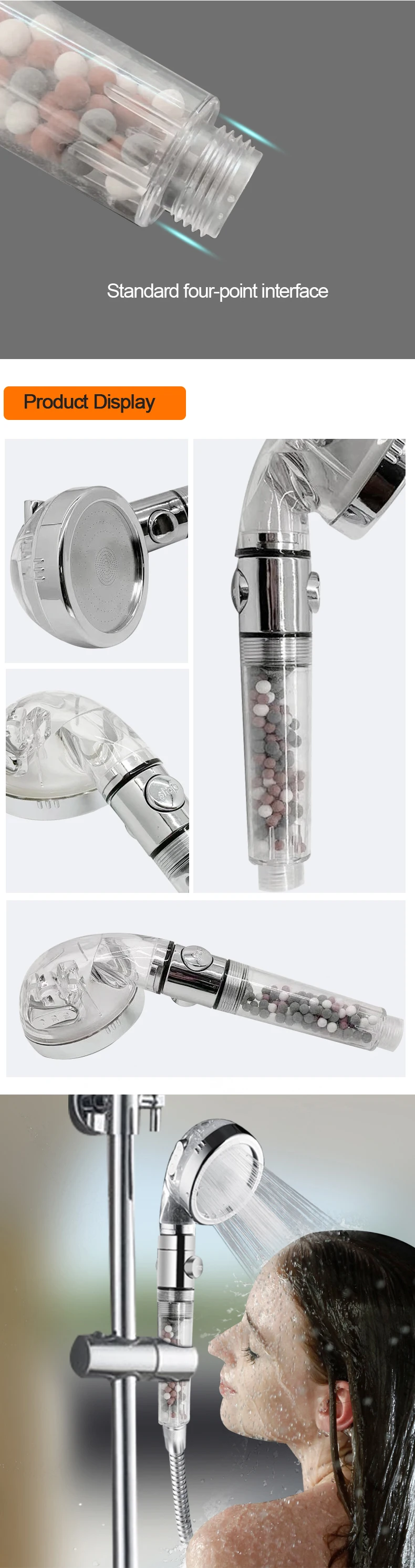 Modern Luxury Multi Function Dechlorinating Shower Head Shower Filter ...